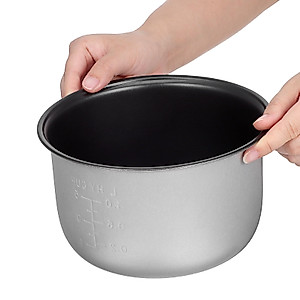 FUNOMOCYA Rice Cooker Liner Cooking Inner Pot Replace Aroma Rice Cooker Inner Pot Stainless Steel Pressure Cooker Nonstick Electric Supplies Tiger Insert Baby Metal Aluminum Alloy