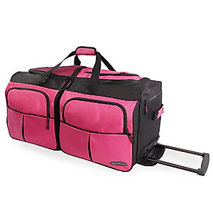 Pacific Coast Signature 30" Large Rolling Duffel Bag, Pink, One Size