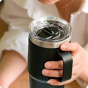 Prurex 20 oz Stronghold Lid for YETl Rambler Travel Mug Only,Replacement Screw Top Lid for Yeti 3.07" Diameter Threaded Tumbler,Straw Friendly,BPA Free(1 pack)