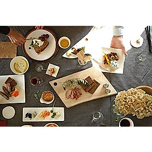 WASARA DM-014R Long Plate, White, 11.8 inches (30 cm), 6 Pieces