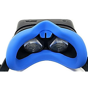 Silicone Front Face Pad Mask Cover Accessories for Steam Valve Index VR Headset (Blue)
