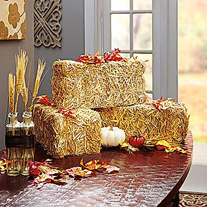 FloraCraft Decorative Straw Bale 5 Inch x 6 Inch x 13 Inch Natural