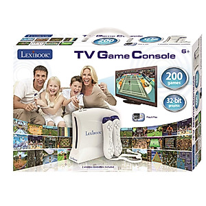 Lexibook Yeno TV Game Console 200-in-1 Electronic Games, Wireless controllers, Tennis, swimming, aerobics, bowling, skiing, beach volleyball, golf, arcade games - JG7420