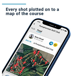 Shot Scope V3 GPS Golf Watch - Automatic Shot Tracking - F/M/B + Hazard Distances - Strokes Gained - iOS and Android Apps - 100+ Statistics, 36,000+ Pre-Loaded Worldwide Courses - No Subscriptions