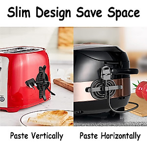 NKTDWO 3PCS Cord Organizer for Kitchen Appliances, Wire Organizer for Home Appliances Cord Keeper Wrapper Stick on Mixer, Coffee Maker, Pressure Cooker, Air Fryer (Mix)