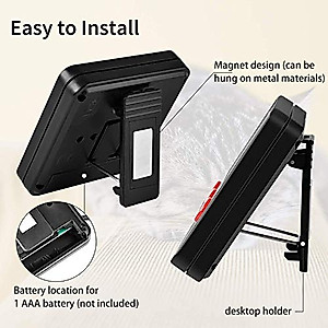 Simple Deluxe 8.5 X 18.5 Inch 24W Reptile Heating Pad with 2-Probe Digital Thermometer and Hygrometer Under Tank Heater Terrarium Warmer Heat Mat for Amphibians and Reptiles Pet, Black