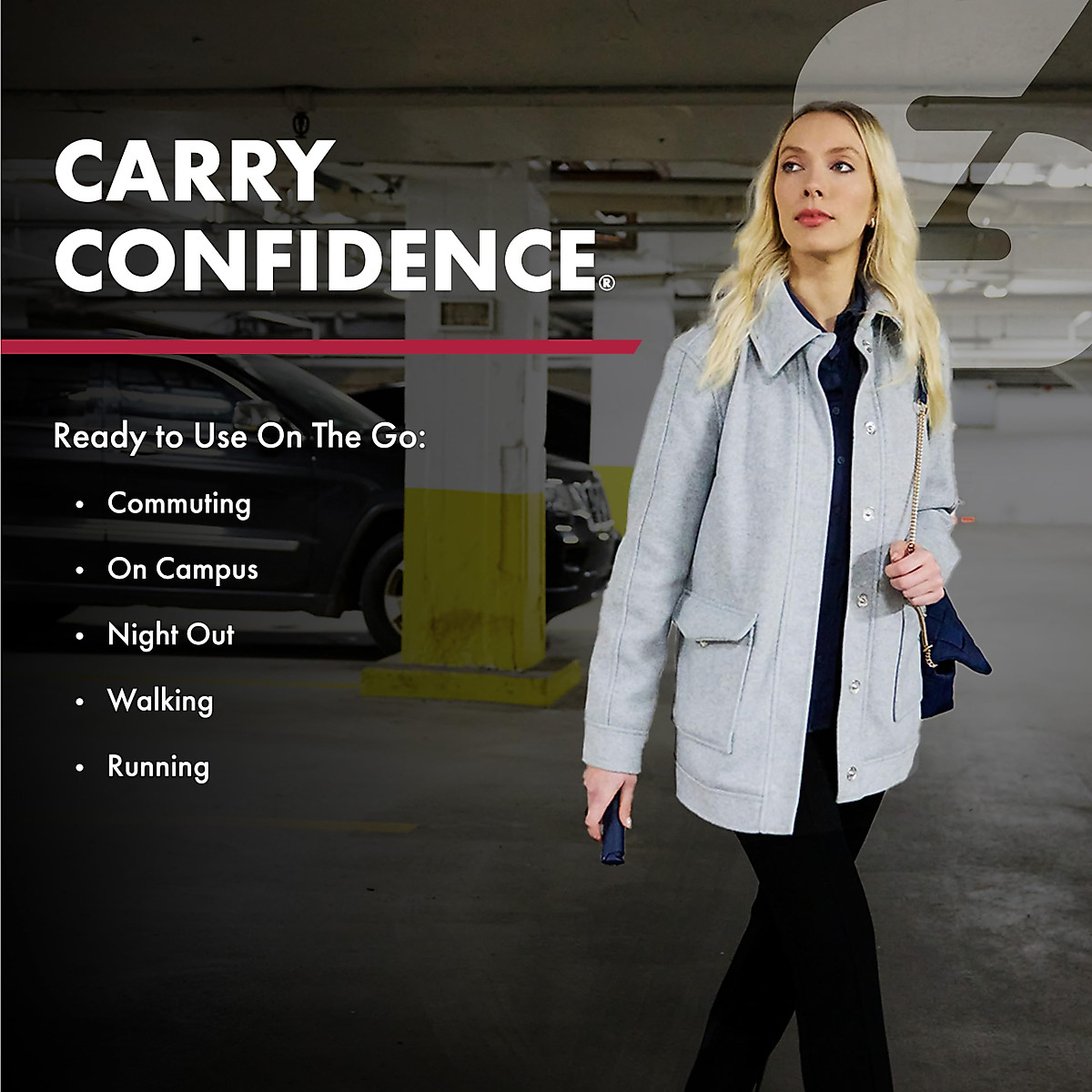 SABRE 2-in-1 Pepper Spray + Personal Alarm, Alert & Defend with One Press or Use Alarm Only, Fast Flip Top Safety with Finger Grip & Tuck-Away Keyring, Maximum Police Strength, UV Marking Dye & 130dB