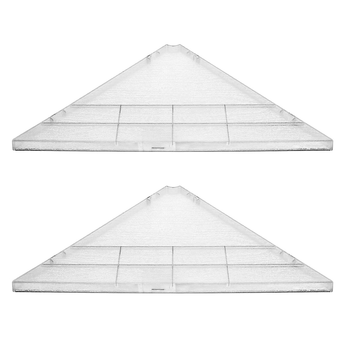 evron Corner Mounting Shelf,Easy to Install Wall Corner Shelf,Wood Immitation with Hole Pattern,Set of 2 (Clear)