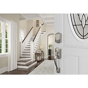 Schlage Encode Smart Wi-Fi Deadbolt with Camelot Trim in Satin Nickel