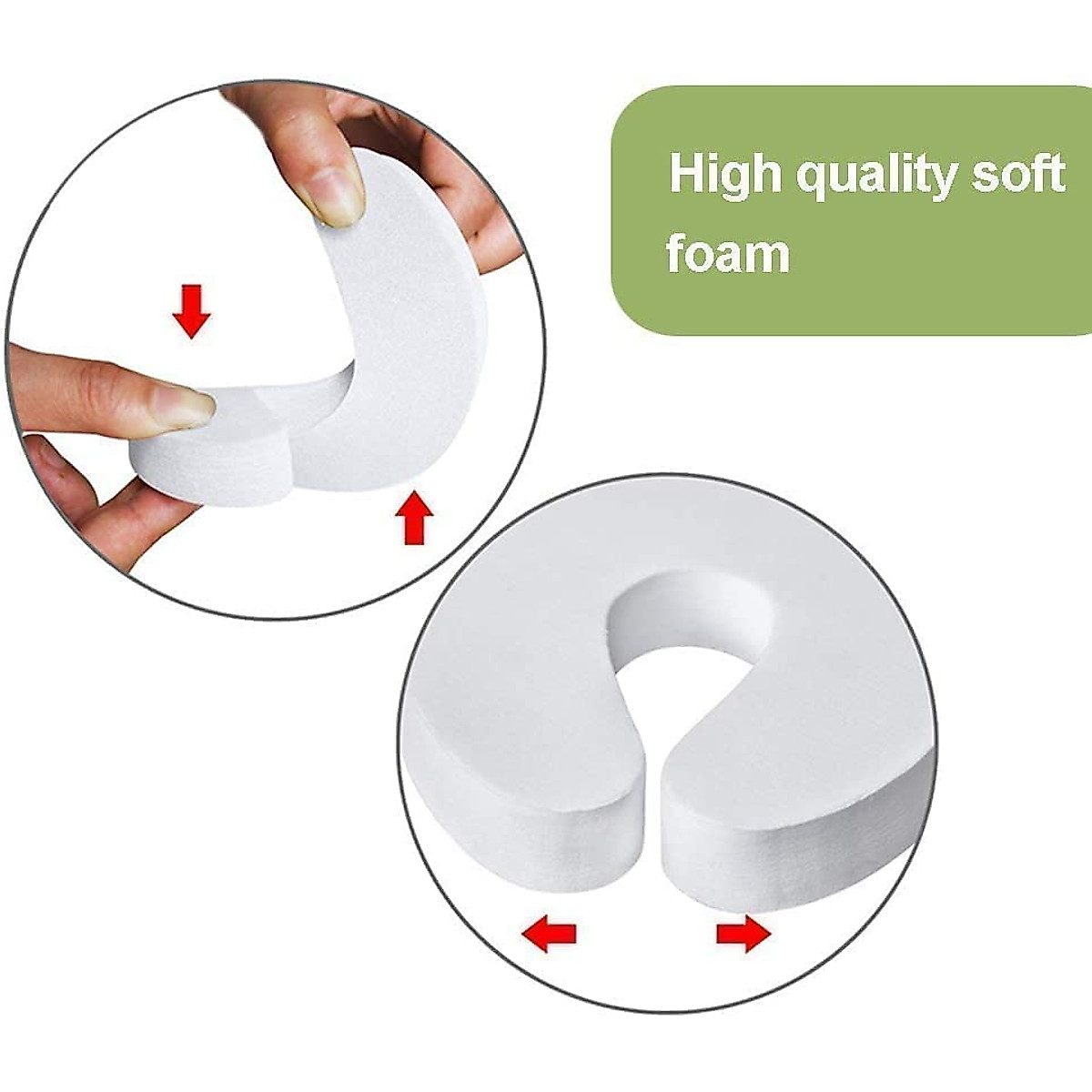 [8 Pack] BYETOO Door Finger Pinch Guards,Baby Proof Door Slam Stopper,Protect Child Fingers with Soft Foam Guard,Prevent Finger Pinch Injuries,Slamming Door,Child or Pet from Getting Locked in Room