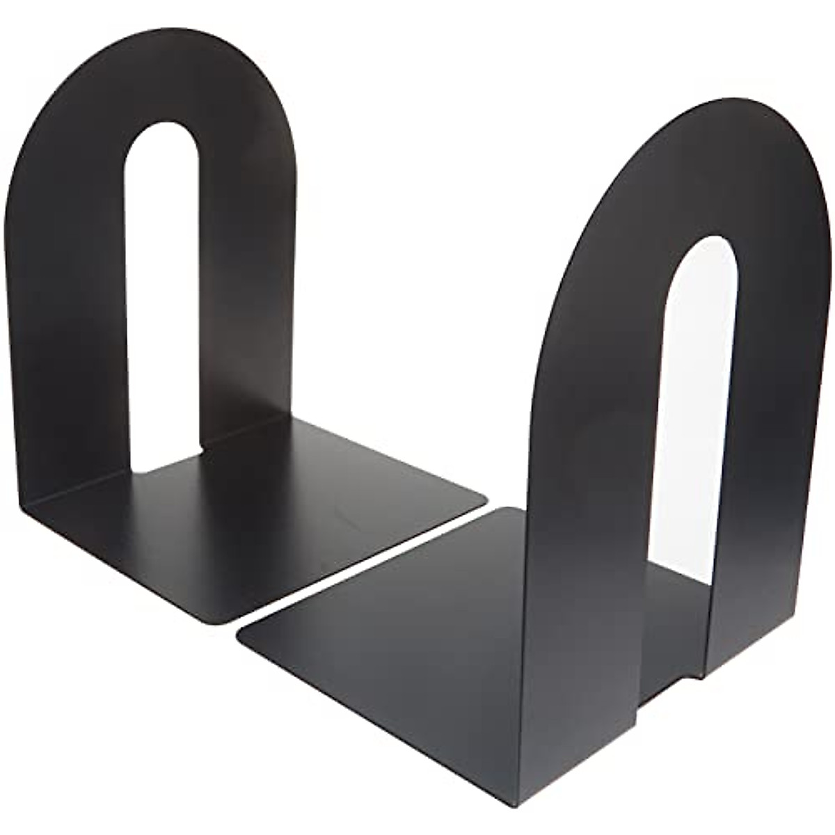 Officemate Heavy Duty 10" Bookends, Non-Skid Base, Black, Pair (93142)
