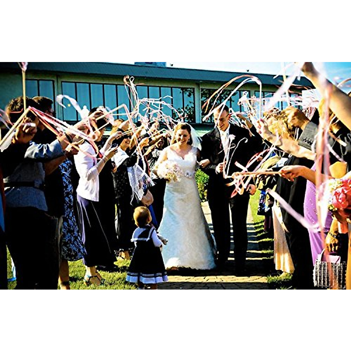 30pcs Ribbon Stick Wands Party Streamers for Wedding Party Activities (Purple)