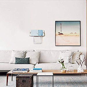 ZC GEL Remote Holder Wall Mount Damage-Free (2 Pack), Clear and Strong Self-adhesive Universal Media Organizer Storage Box for Mobile Phone,Remote Control,Keys,Pens etc