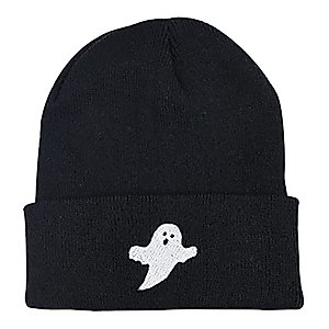 Gxaxyoupe Halloween Decorations Beanie Hats for Men Women, Spooky Boo Skull Cap, Funny Vintage Halloween Accessories, Thanksgiving Chrismas Birthday Gifts, Stretchy Soft Warm Winter Knit Beanies Hat