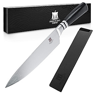Brooklyn Knife Co. Chef Knife - Japanese Seigaiha Series - Etched High Carbon Steel 8-Inch