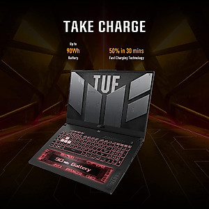 ASUS 2023 TUF FA707NU 17.3” 144Hz FHD IPS Gaming Laptop AMD 8-Core Ryzen 7 7735HS 32GB DDR5 1TB NVMe SSD NVIDIA GeForce RTX 4050 6GB GDDR6 WiFi AX RJ45 USB4 w/DP RGB KB Windows 10 Pro w/RE USB