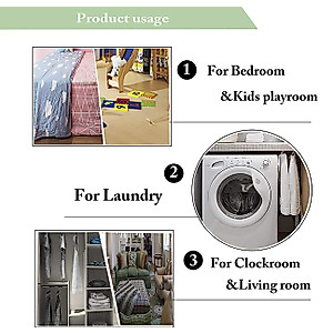 Large Fabric Storage Bins Toys Storage Basket for Baby Nursery, Kids Playroom, Home Organizer, Collapsible Laundry Basket Hamper with Floral Pattern (Green Flowers)