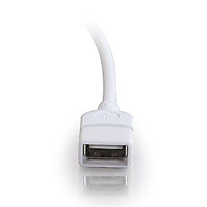 C2G USB Long Extension Cable, USB Cable, USB A to A Cable, White, 6.56 Feet (2 Meters), Cables to Go 19018