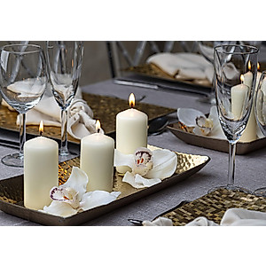 BOLSIUS Ivory Pillar Candles - 20 Pack 2x4 inch Pillar Candle Set - 20 Hours Dripless & Smokeless Clean Burning Dinner Candles - Premium Europen Quality - Palm Oil Free - 0% Animal Fat - Party Candles