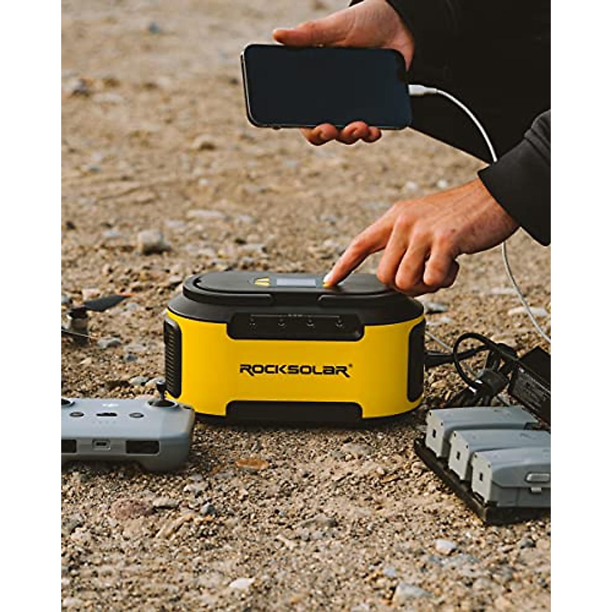 ROCKSOLAR Portable Power Station 200W Ready RS420 - 222Wh Backup Lithium Battery, Solar Generator Power Supply with AC/USB/12V DC Outlets for Camping, RV, Home, Outdoor, Emergency
