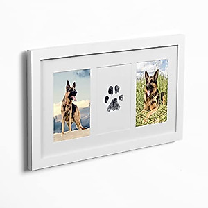 Green Pollywog | Paw Print Frame Kit | Paw Print Picture Frame | Dog Dad Frame | Dog Paw Print Gifts | No Mess Ink Pad for Pets | Pet Memorial Picture Frame | Pawprint Frame | Cat Paw Print Kit