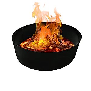 Simond Store Portable Fire Pit Ring Liner, 48 Inch Diameter 12 Inch Height 2 mm Thick Heavy Duty Steel Round Fire Pit Insert for Outdoor Garden Patio Camping Bonfire