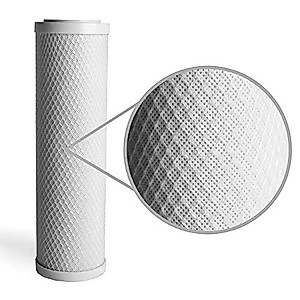 Activated Carbon CTO Water Filter Cartridge Standard 2.5 x10" 1 Micron 2 pack