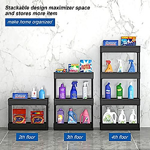 FENENIK 2-Tiers Under Sink Organizer, Sliding Under Bathroom Cabinet Storage Drawer Organizer, Multi-purpose Kitchen Sink Shelf Organizer with 8 Hooks and 2 Hanging Cup, 2 Pack