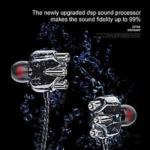 Bluelans Wired Earphones, in-Ear Headphones Earphones with Microphone, in Ear Wired Earphones, Noise Isolating, Stereo Pure Sound Headphones for iPhones, iPads, Smartphone, MP3 Players etc. White