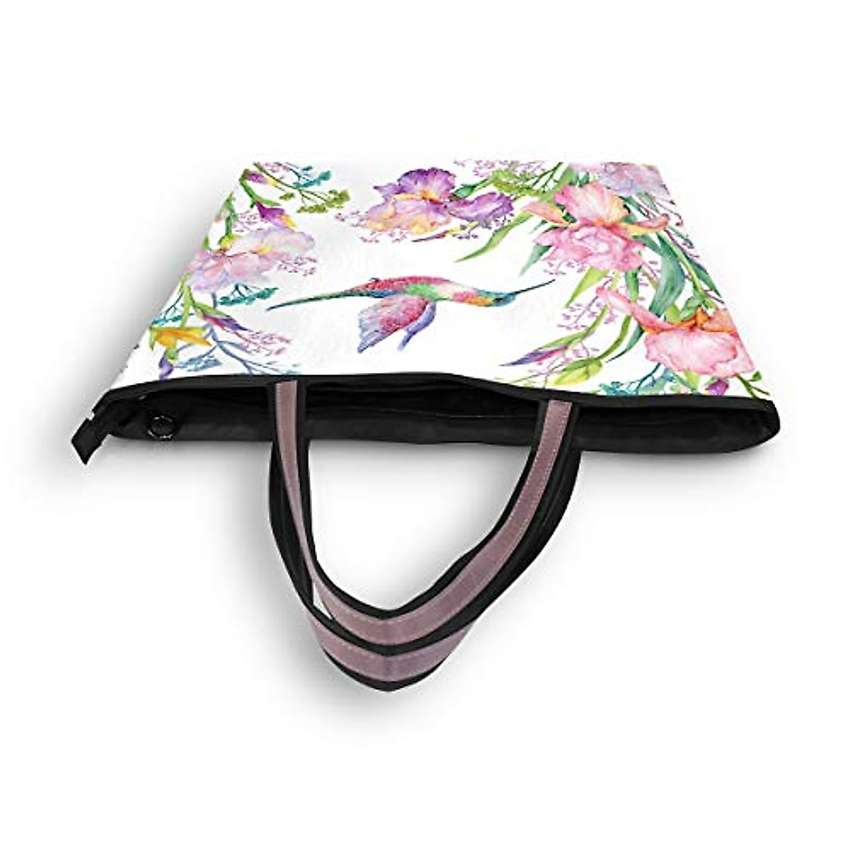 Spring Hummingbird Birds Flowers Handbags and Purse for Women Tote Bag Large Capacity Top Handle Shopper Shoulder Bag