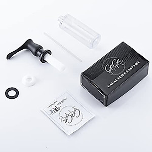 GAGALIFE Sink Soap Dispenser Matte Black, Built in Soap Dispenser with 13 OZ Bottle, Lotion Dispenser for Kitchen Sink, Refill from The Top