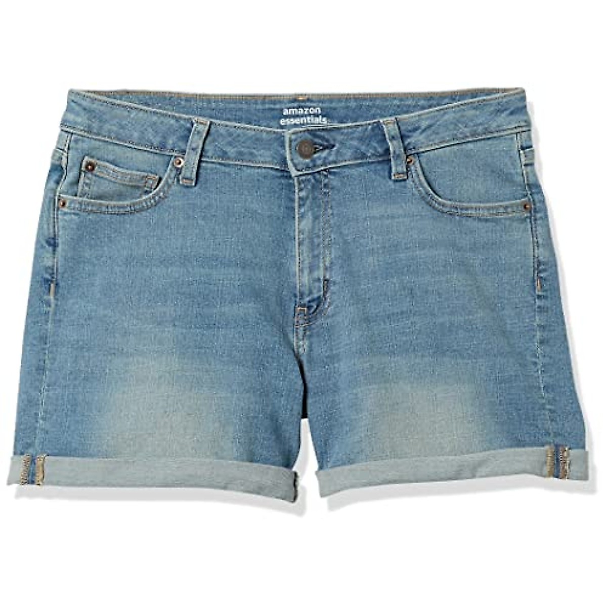 Amazon Essentials Women's 4" Denim Short, Medium Wash, 10