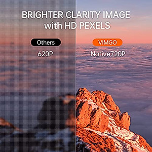 VIMGO Mini WiFi Projector, 7800Lux Portable Projector Full HD 1080P Supported for Outdoor Movies, 200" Display Synchronized Smartphone Screen Compatible with TV Stick/USB/HDMI/VGA/PS5/VGA(UNO V1)