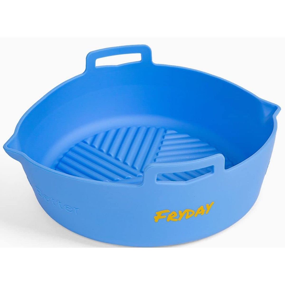 FRYDAY Platinum Silicone Air Fryer Liner - 8” Air Fryer Liners Fit Most 4 QT, 6 QT, 8 QT Air Fryer Basket - Reusable and Dishwasher Safe Silicone Airfryer Liners - Non-Toxic Air Fryer Accessories