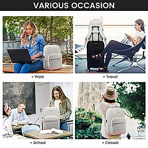 LOVEVOOK Laptop Backpack for Women Fashion Work Backpack Large Capacity Nurse Teacher Bag Cute Computer Bookbag with Separate Laptop Compartment 15.6 Inch for Business,Travel, School, College