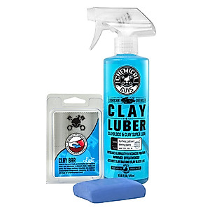 Chemical Guys CLY_109 Light Duty Clay Bar and Luber Synthetic Lubricant Kit (16 oz) (2 Items) , Blue