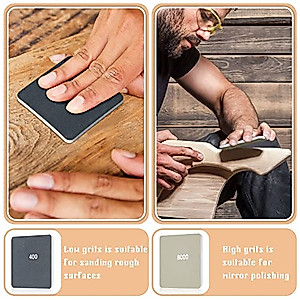 30 Pieces 2 x 2 Inch Sanding Pads Padded Sanding Pads Polishing Soft Mess Pen Sanding Kit Double-sided Grits for Plastic Sanding Acrylic Materials