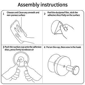 STWWO Suction Cup Hooks for Shower, Bathroom, Hanging Towels, Robe, Loofah, Mounting on Glass Shower Doors, Tile, Mirrors, Matte Black, 2 Pack