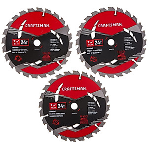 CRAFTSMAN CMAS3725243 3 Pack 7-1/4-In 24-Tooth Carbide Circular Saw Blade