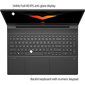 HP Victus Gaming Laptop 2023 Newest, 15.6" FHD 144 Hz Display, 12th Gen Intel Core i5-12450H, 16GB RAM, 512GB SSD, NVIDIA GeForce GTX 1650 Graphics, Wi-Fi 6, Windows 11 Home, Bundle with Cefesfy