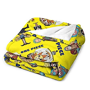 Anime Pirate Flannel Throw Blanket Soft Resistant for Living Room/Bedroom/Sofa/Chair 50"x60"