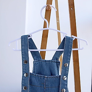 Plastic Kids Hangers Baby Hangers 60 Pack White Baby Clothes Hangers Bulk Kid Hangers Toddler Hangers Infant Hangers for Closet