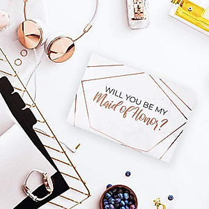 Maid of Honor Proposal Box | 1 pack | Maid of Honor Box | Maid of Honor Proposal Gift | Modern Marble Design