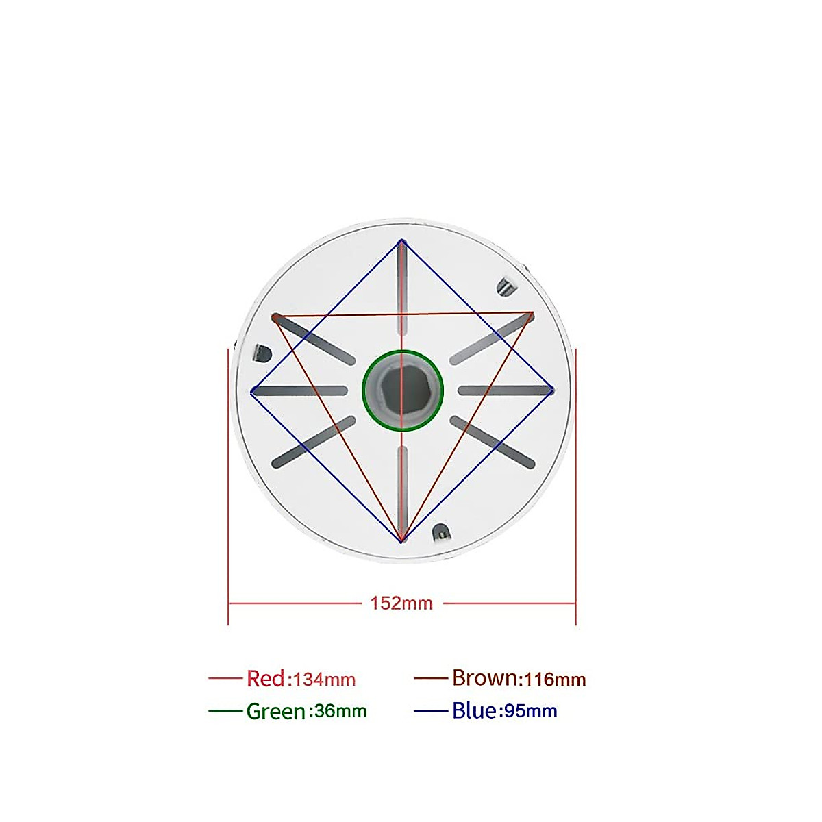 compcctv Dome Camera Universal Heavy-Duty Outdoor Security Camera Pole Mount Bracket Universal Security Camera CCTV Security Camera Mount Bracket (1 Pack)(30mm-200mm)