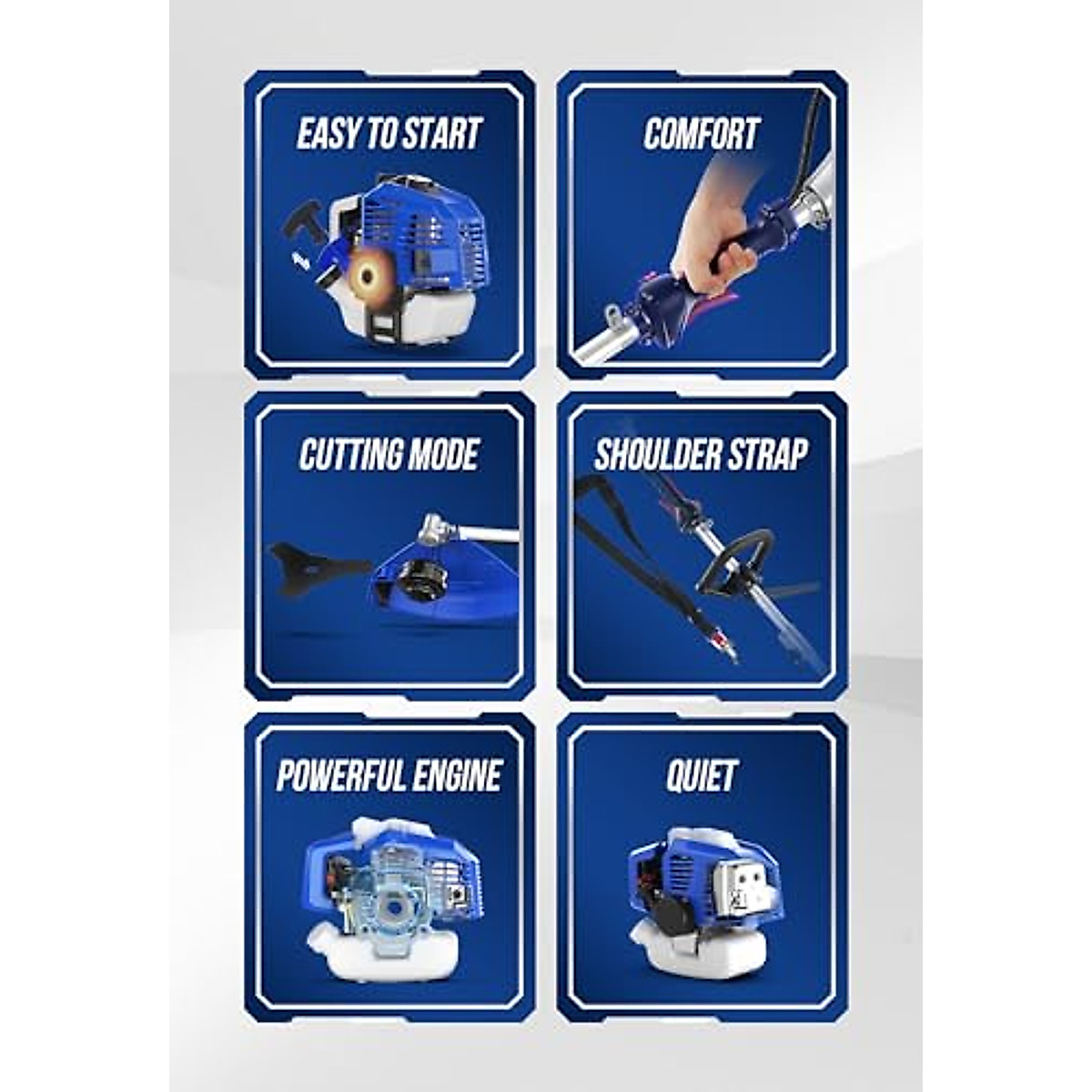 WILD BADGER POWER 26cc Weed Wacker Gas Powered, 3 in 1 String Trimmer/Edger 17'' with 10'' Brush Cutter,Rubber Handle & Shoulder Strap Included