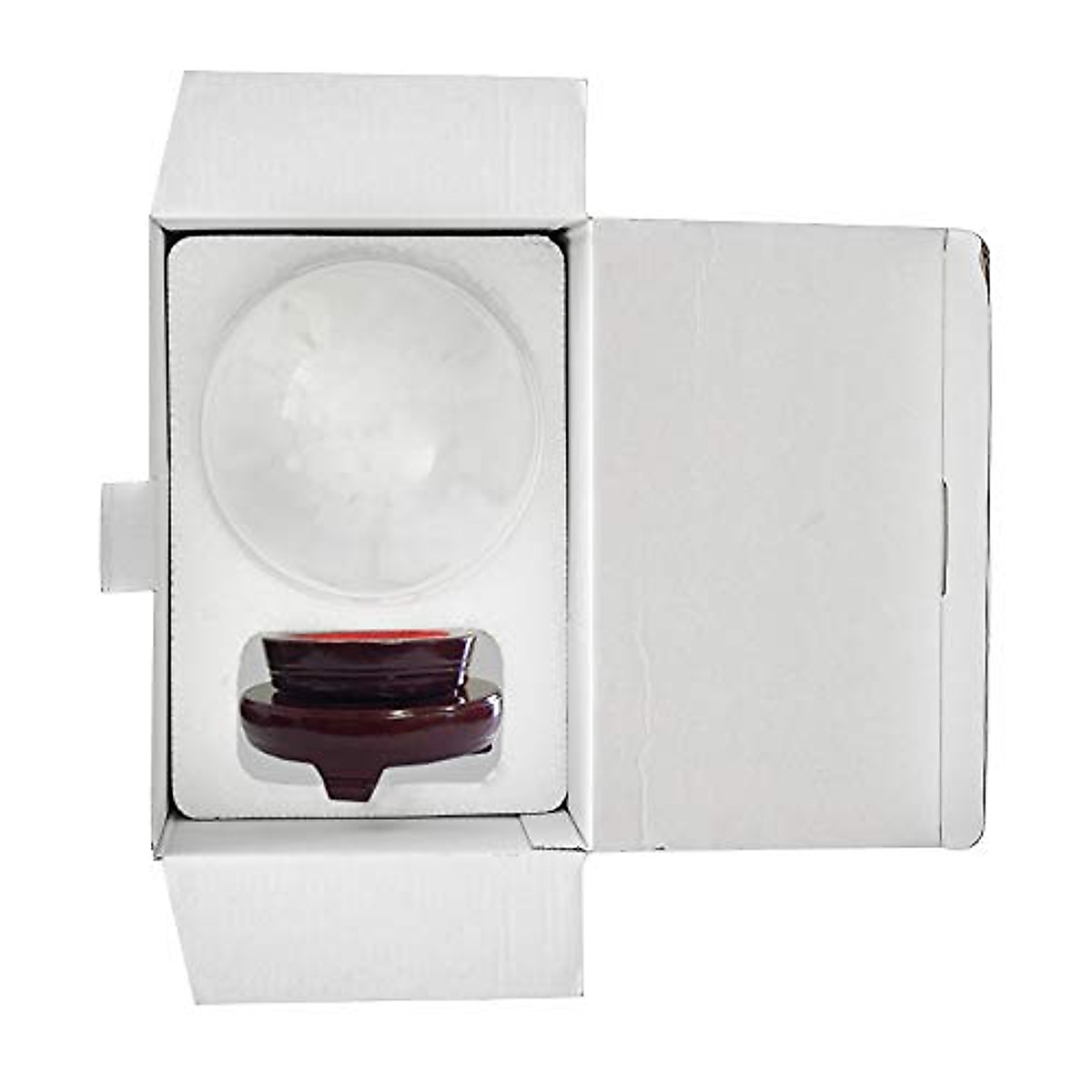 Amlong Crystal Clear Crystal Ball 8 inch (200mm) Diameter with Wooden Stand