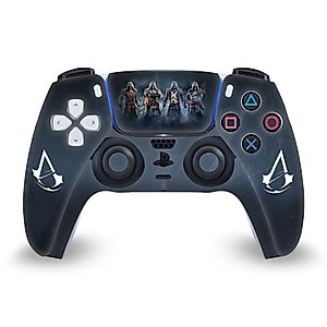 Head Case Designs Officially Licensed Assassin's Creed Group Unity Key Art Vinyl Faceplate Sticker Gaming Skin Decal Cover Compatible With Sony PlayStation 5 PS5 DualSense Controller