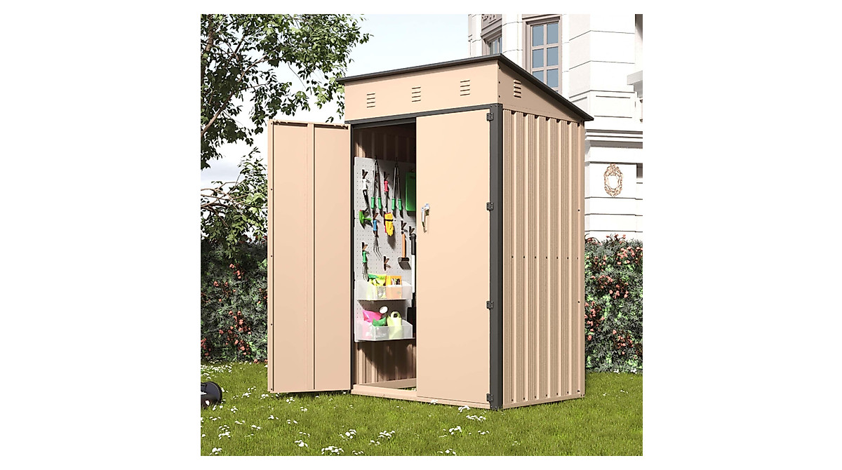 Generic 6x4 FT Heavy-Duty Steel Outdoor Storage Shed, Stormproof ...