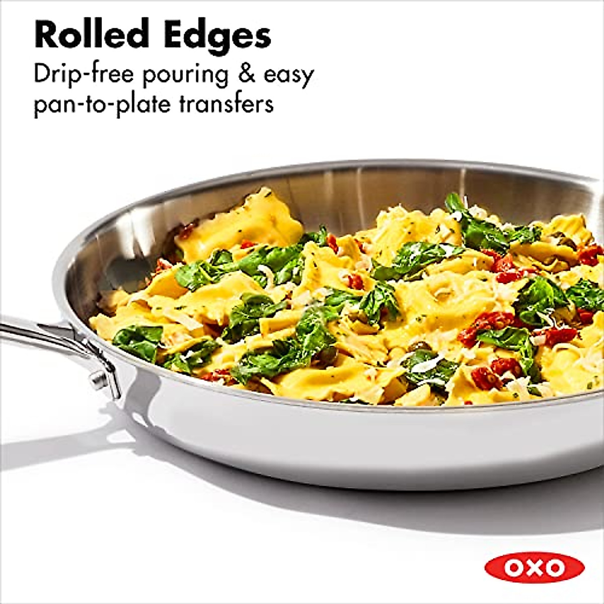 OXO Good Grips Pro Tri Ply Stainless Steel Dishwasher Safe Nonstick Frying Pan, 8"
