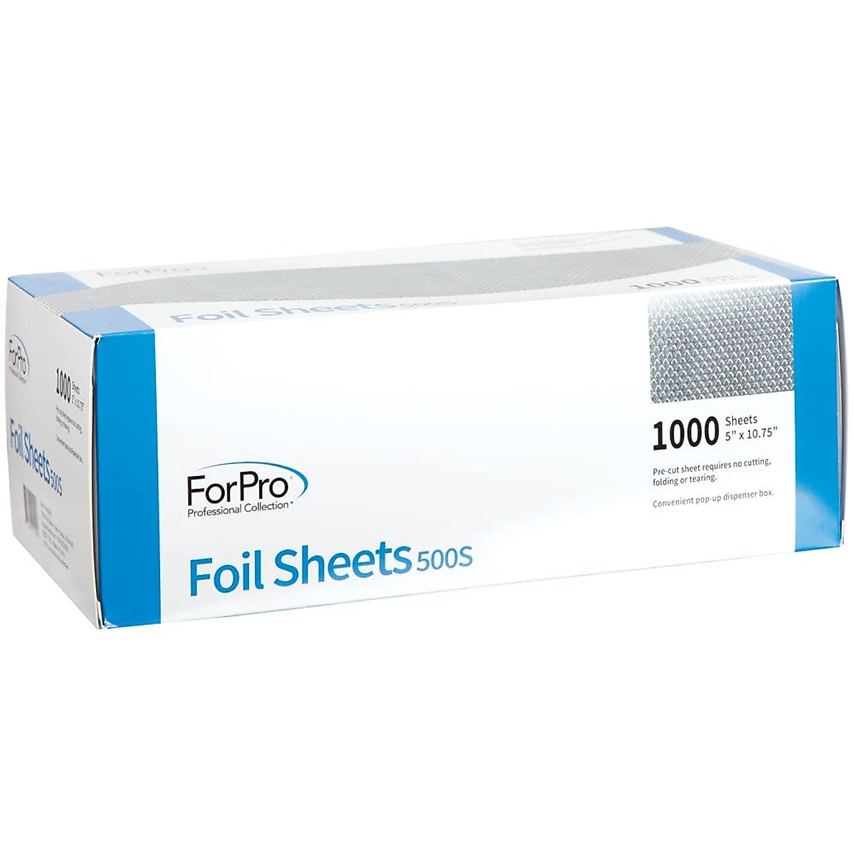 ForPro Embossed Foil Sheets 500S & ForPro Disposable Vinyl Gloves, Clear, Industrial Grade, Powder-Free, Latex-Free, Non-Sterile, Food Safe, 2.75 Mil. Palm, 3.9 Mil. Fingers, Medium, 100-Count